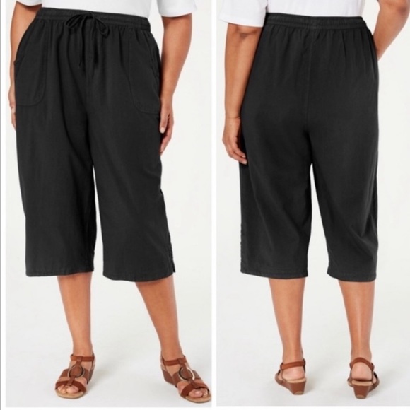 Karen Scott | Pants & Jumpsuits | New Karen Scott Plus Black Edna ...